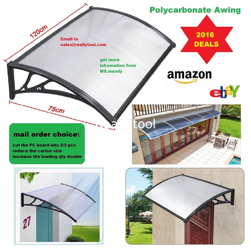 Easy to DIY Polycarbonate PC Awning for door window/Cheap price cover ...