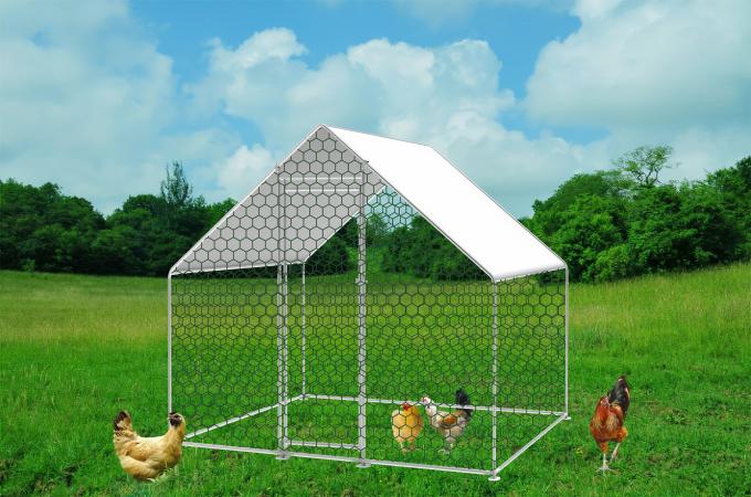Chicken Run Walk In Pet Cage Chicken Coop 10 Sizes Galvanised Metal ...